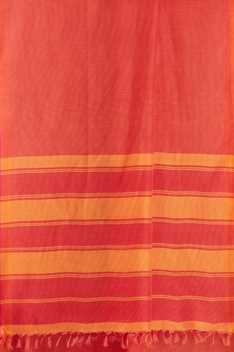 Pin Checks Chilli Rust – Vimor Sarees